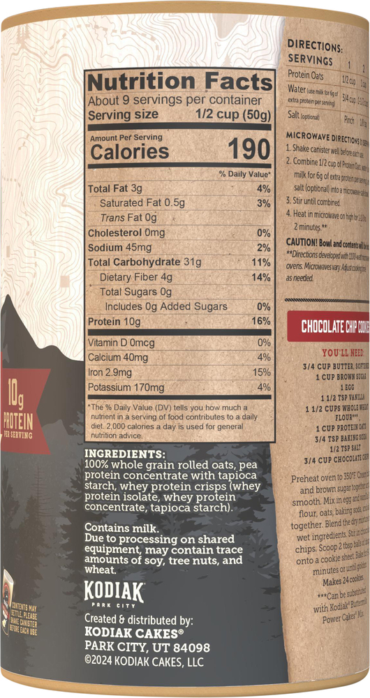 Kodiak Classic Rolled Oats Protein Oats-Planogram-Right