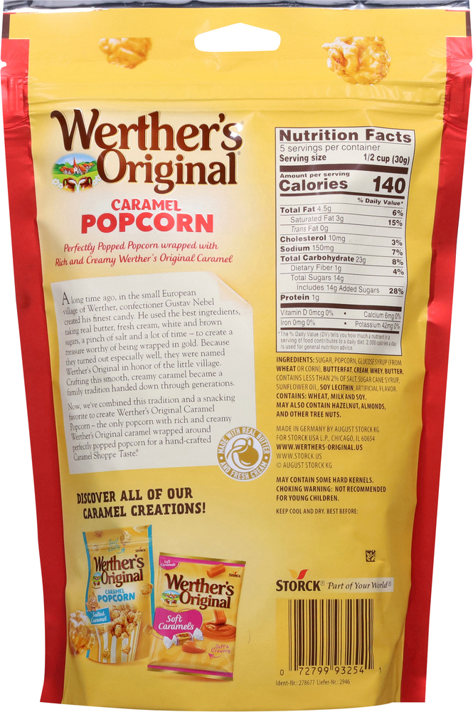 Storck Werther's Original Popcorn, Classic Caramel-Planogram-Back