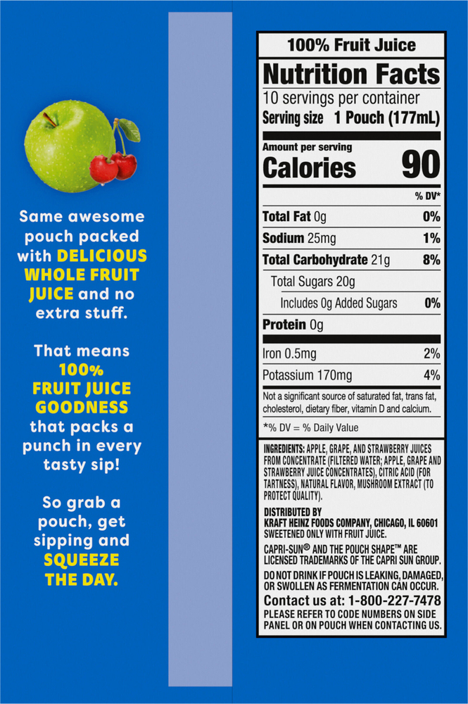Capri Sun 100% Juice, Berry-Planogram-Right