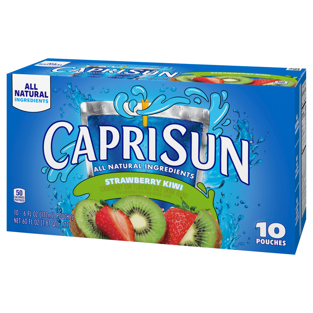 Capri Sun Juice Drink, Strawberry Kiwi-Front-Right-Elevated