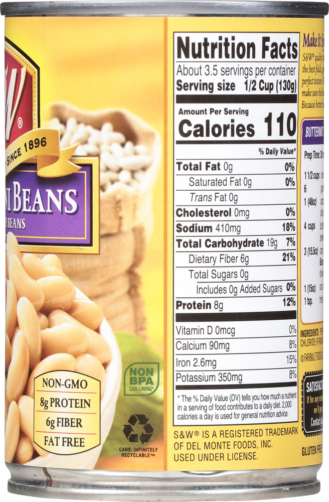 S&W Cannellini Beans, White Kidney Beans-Planogram-Right