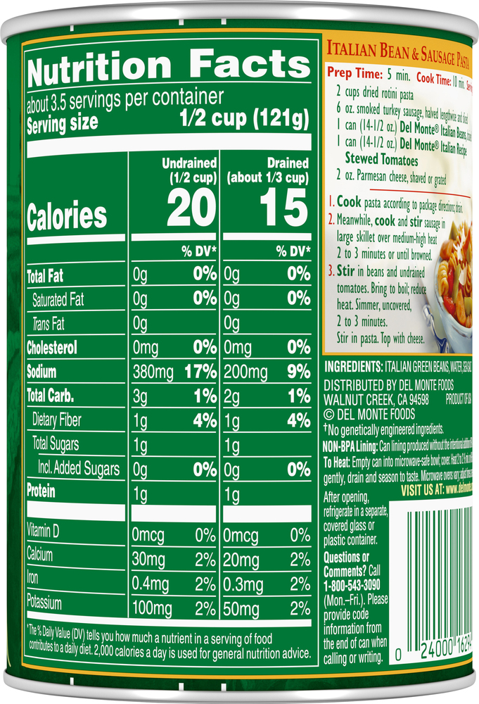 green beans information