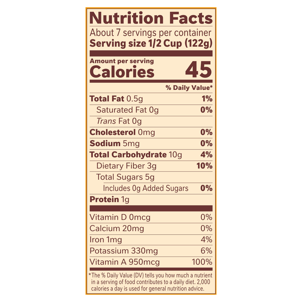 Libby's 100% Pure Pumpkin-Nutrition-Facts