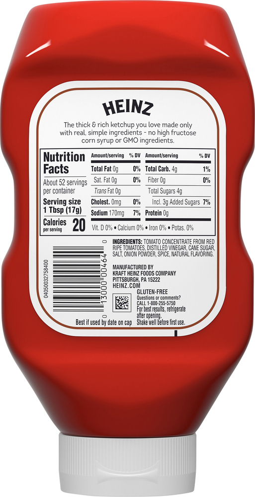 Heinz Tomato Ketchup, Simply-Planogram-Back