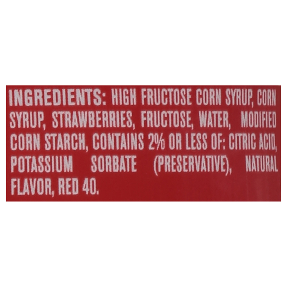 Smucker's Sundae Syrup, Strawberry-Ingredients
