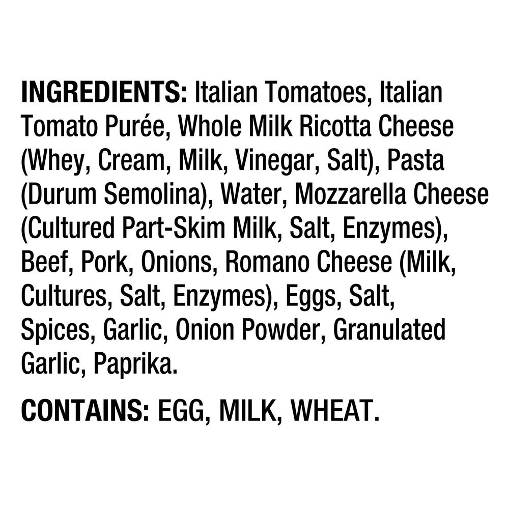 Rao's Made for Home Meat Lasagna-Ingredients