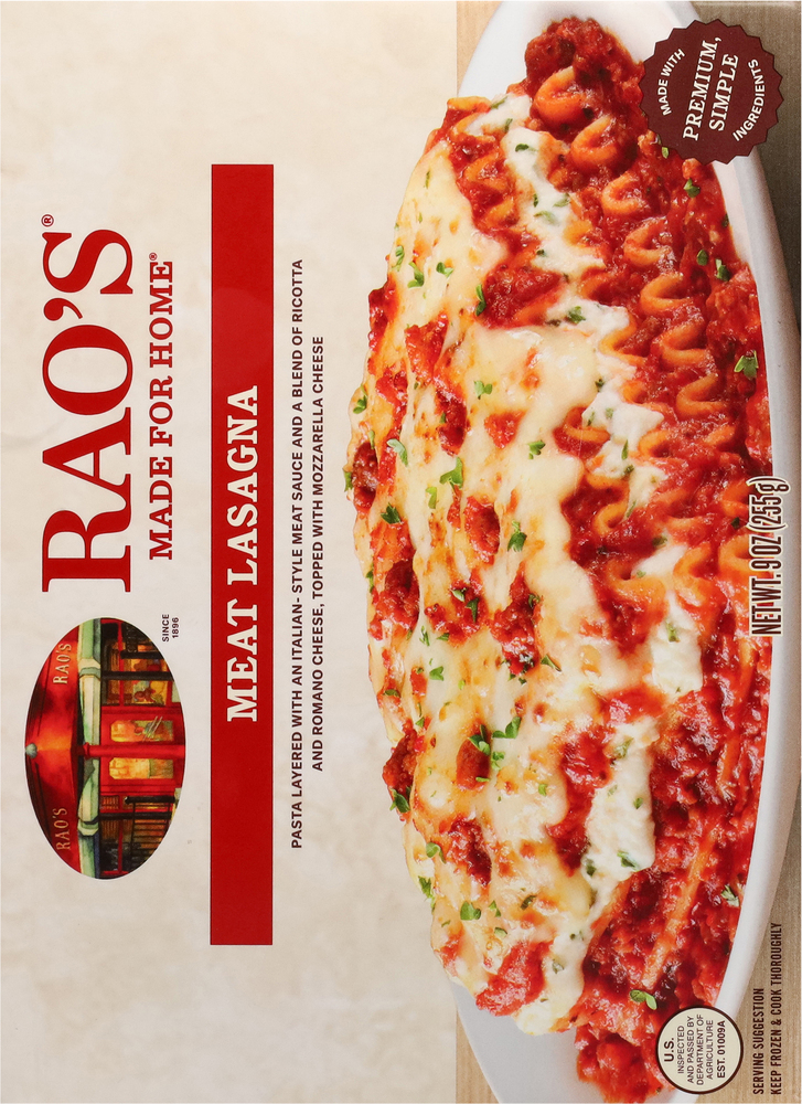 Rao's Meat Lasagna-Planogram-Back