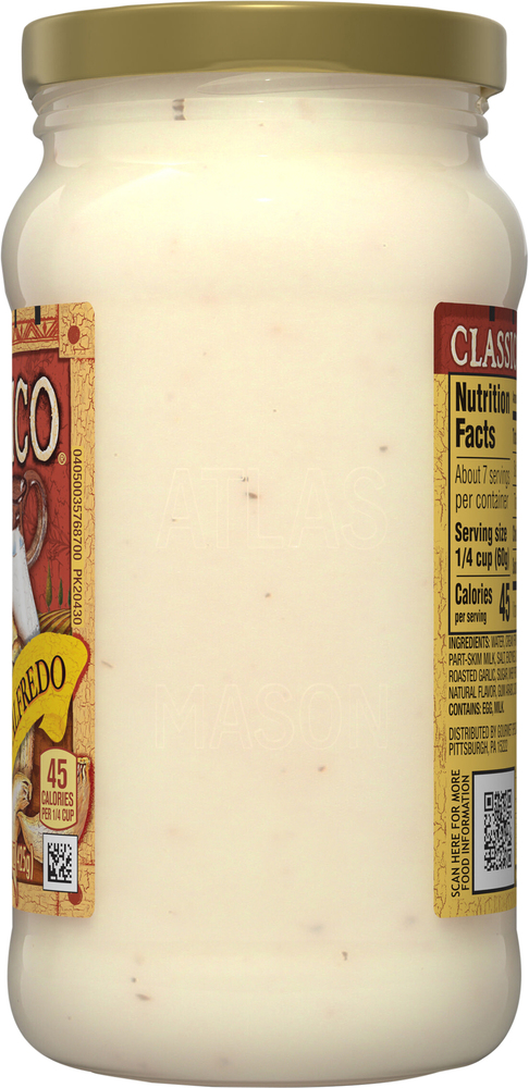 Classico Pasta Sauce, Roasted Garlic Alfredo-Planogram-Right