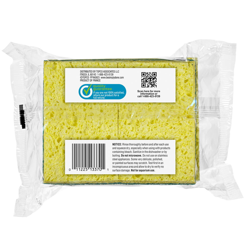 Simply Done Scrubber Sponges, Heavy Duty, 6 Pack-Planogram-Back
