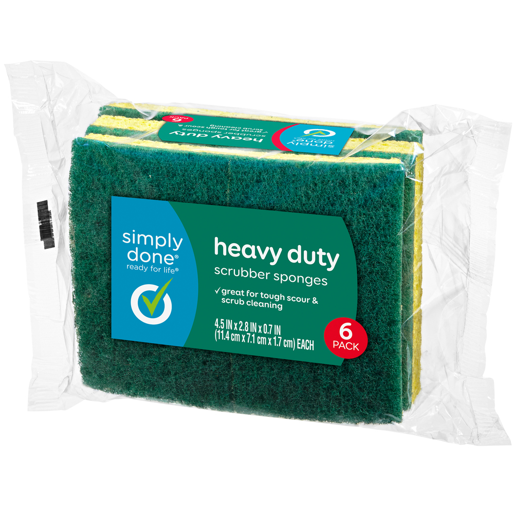 Simply Done Scrubber Sponges, Heavy Duty-Front-Right-Elevated