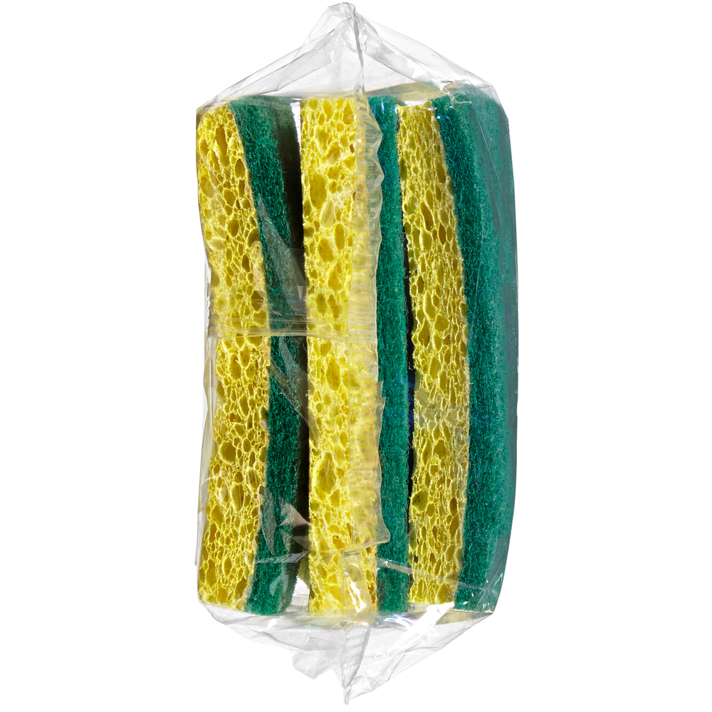Simply Done Scrubber Sponges, Heavy Duty, 6 Pack-Planogram-Left