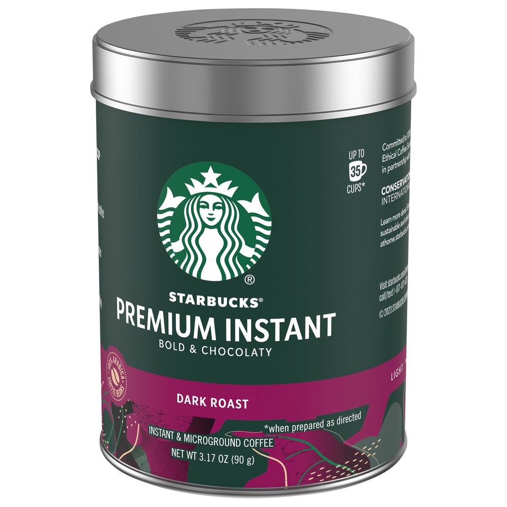 Starbucks Dark Roast Premium Instant & Microground Coffee-Front-Right ...