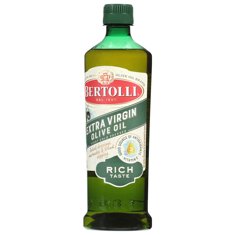 Bertolli Olive Oil, Extra Virgin, Rich Taste-Front-Right-Elevated