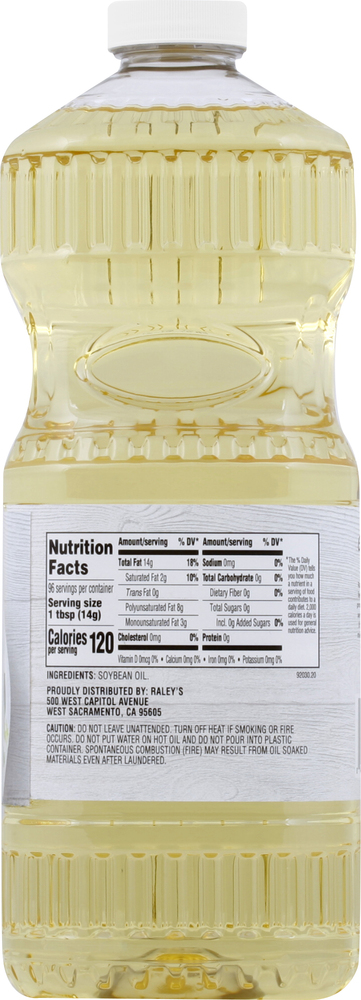 Raley's Vegetable Oil-Planogram-Back