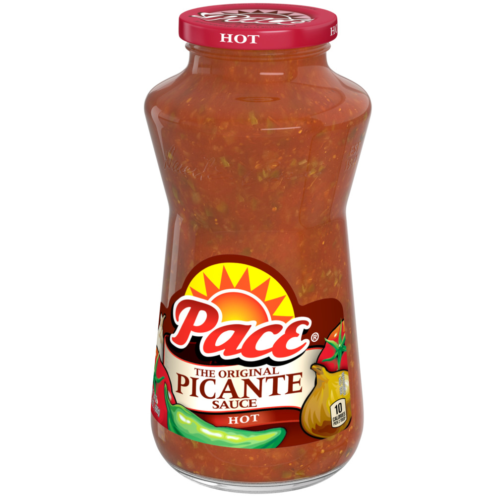 Pace Picante Sauce, The Original, Hot-Front-Right-Elevated