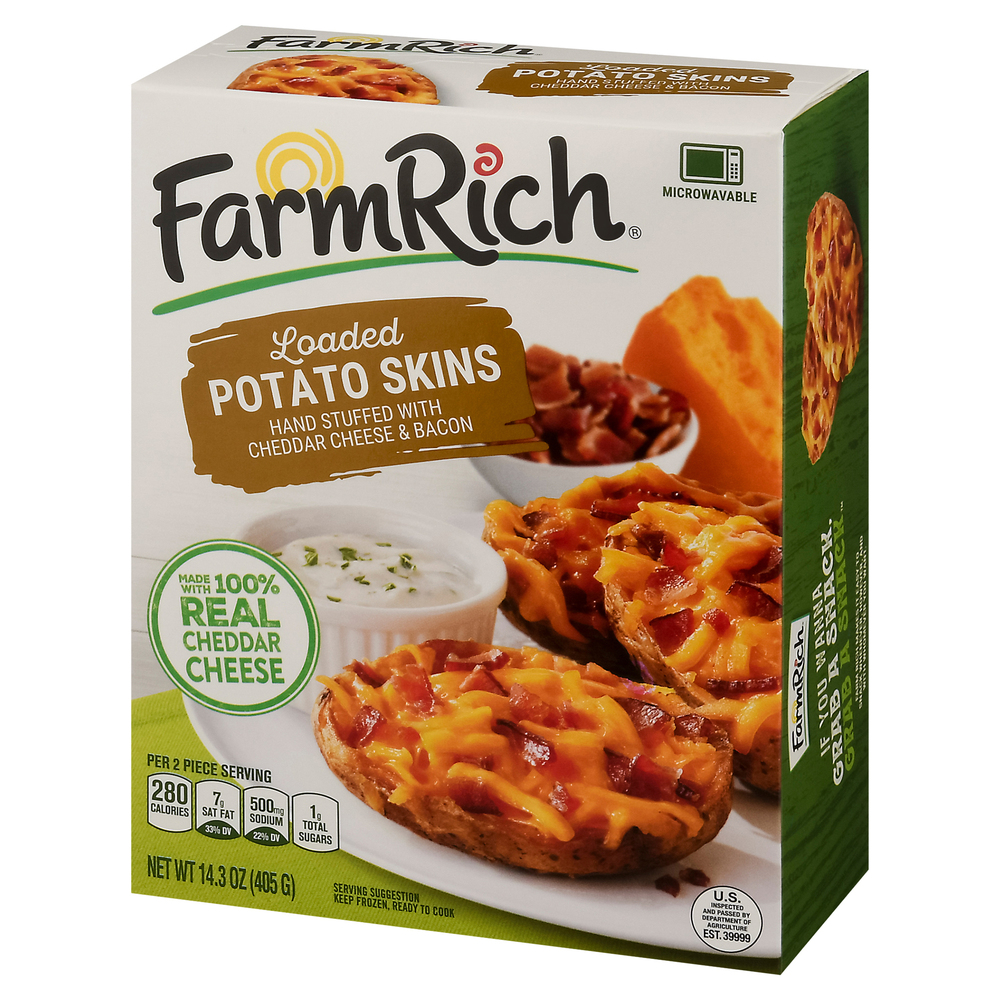 Farm Rich Potato Skins, Loaded-Front-Right-Elevated