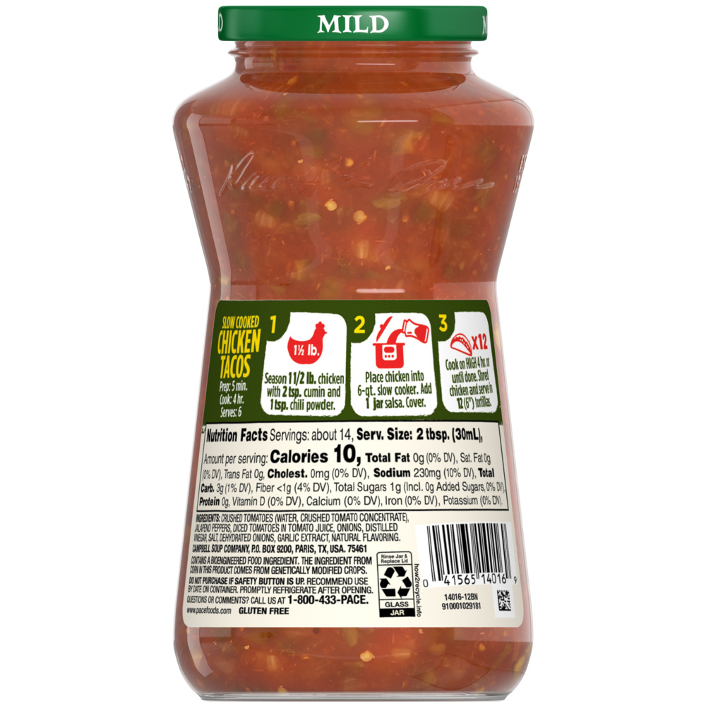 Pace® Chunky Mild Salsa-Planogram-Back