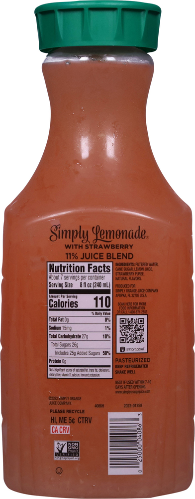 Simply Lemonade, with Strawberry-Planogram-Back