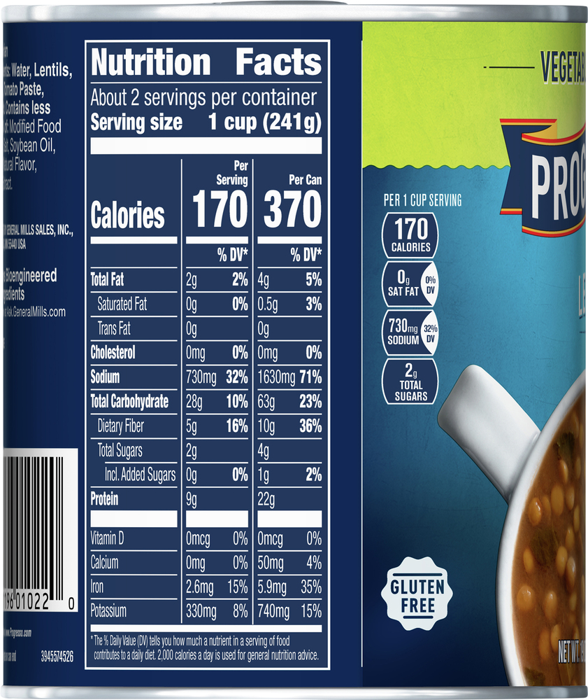 Progresso Soup Lentil Vegetable Classics Planogram Left