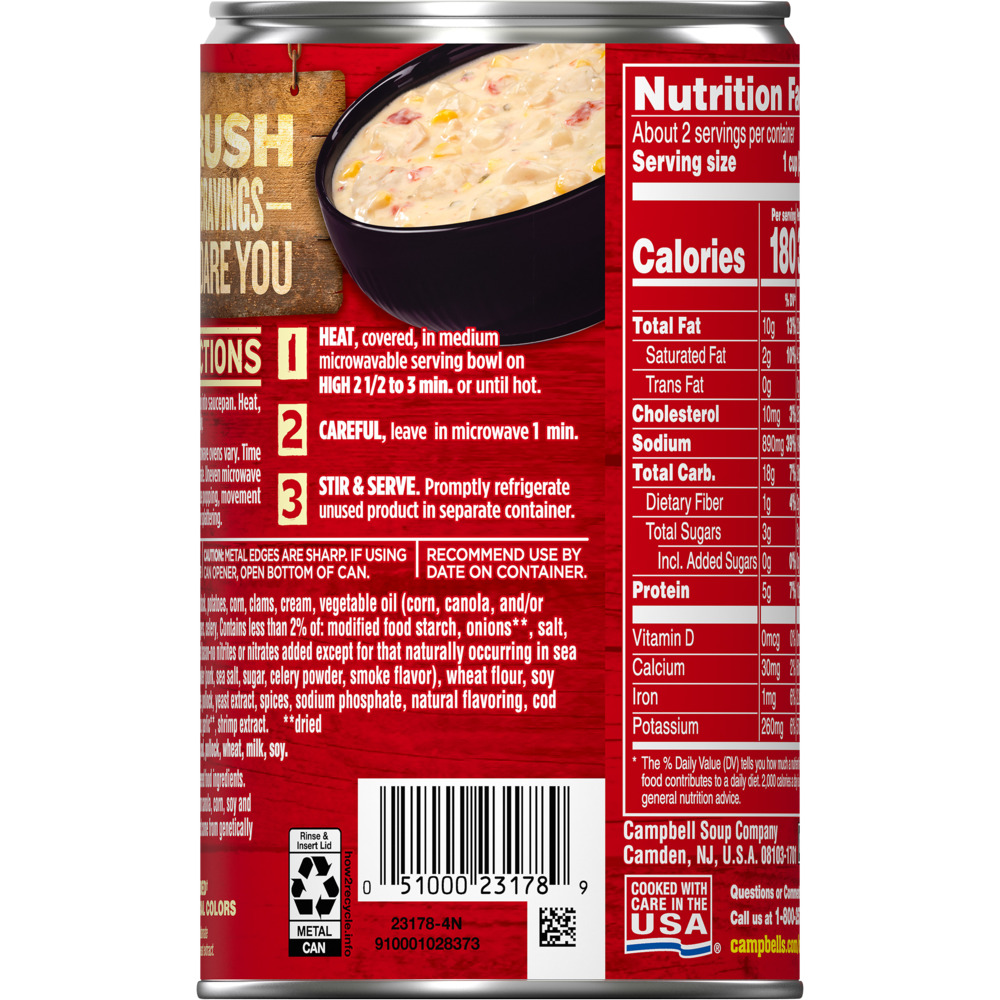 Campbell's® Chunky® Clam and Corn Chowder-Planogram-Back