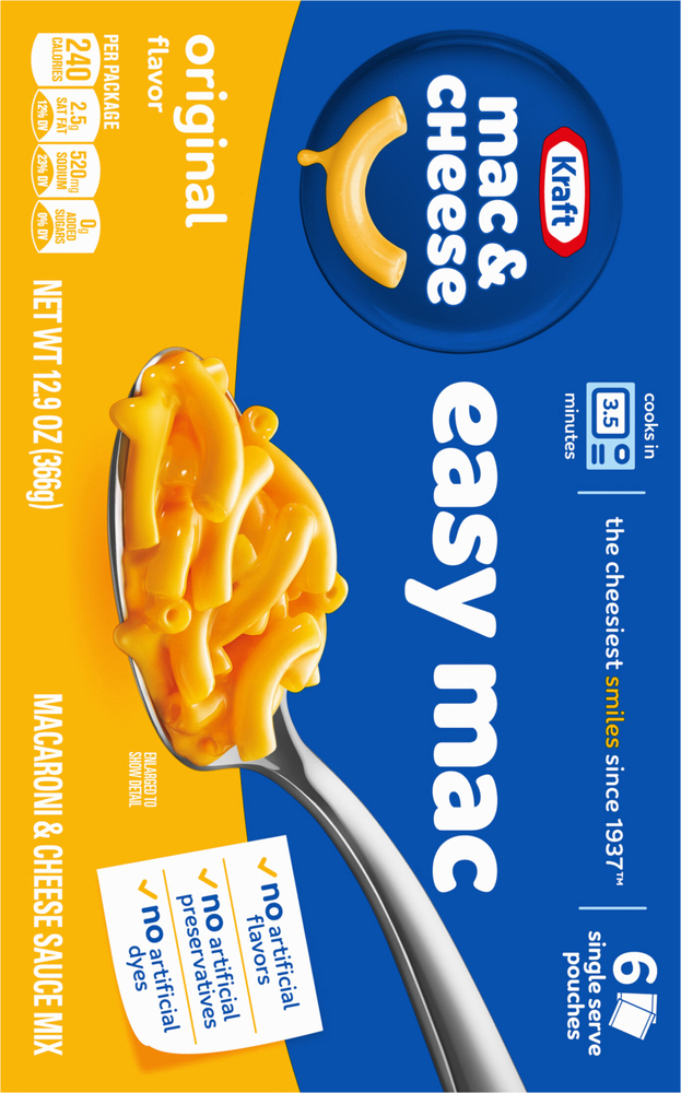 Kraft Mac & Cheese, Original, Easy Mac-Planogram-Back
