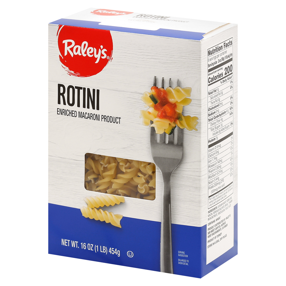 Raley's Rotini Pasta-Front-Right-Elevated