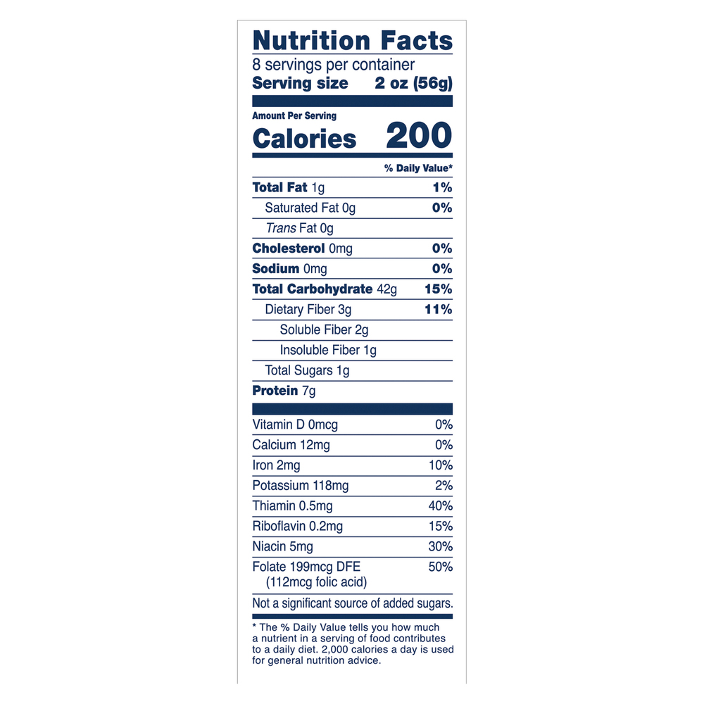 Barilla Mini Penne Pasta-Nutrition-Facts