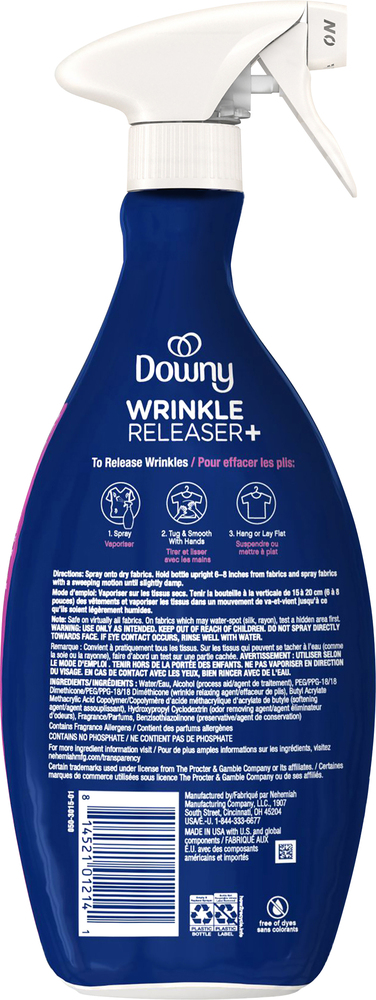 Downy Wrinkle Releaser +, Light Fresh Scent-Planogram-Back