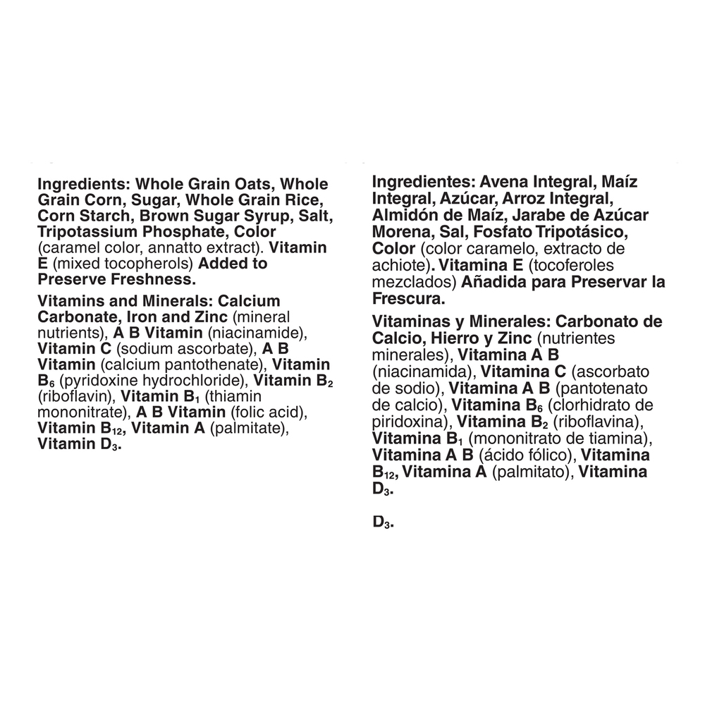 Cheerios Cereal, Multi Grain, Large Size-Ingredients