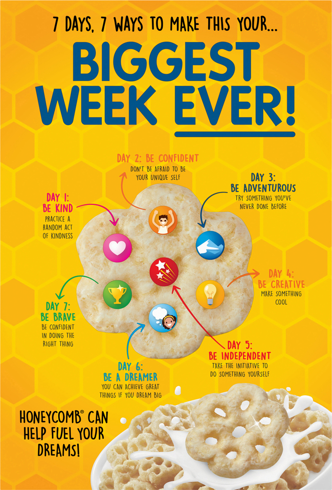 Honey-Comb Cereal, Big Real Honey Flavor-Planogram-Back
