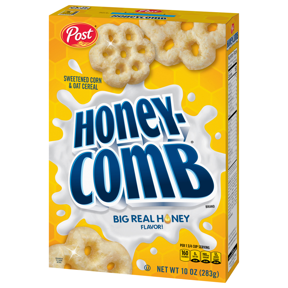 Honey-Comb Cereal, Big Real Honey Flavor-Front-Right-Elevated