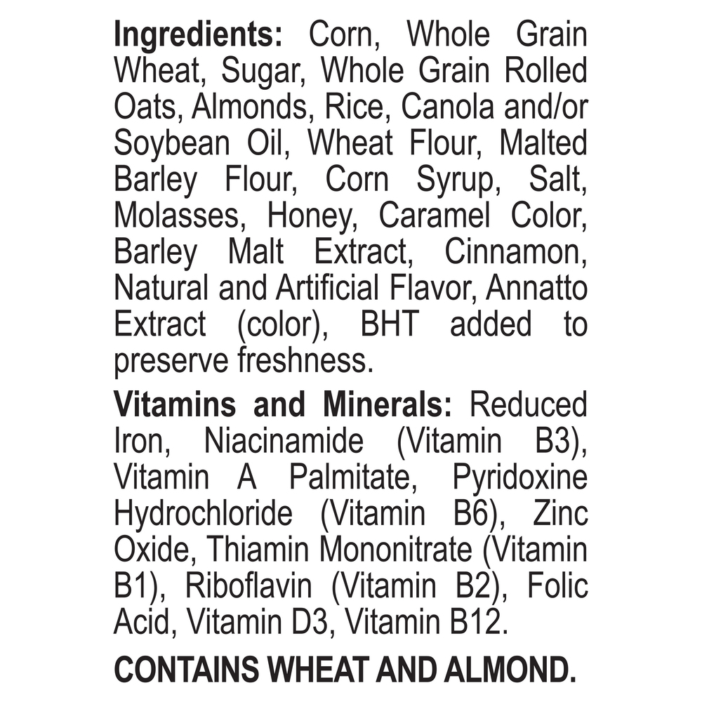 Honey Bunches of Oats Cereal, Family Size-Ingredients