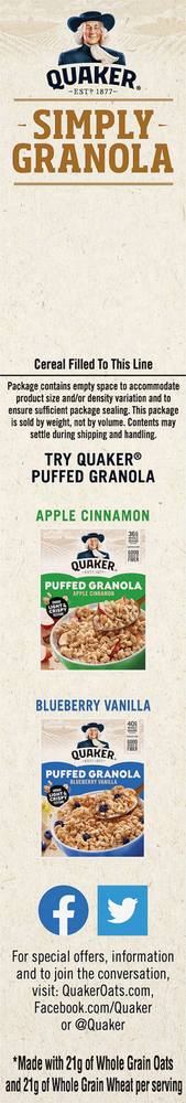 Quaker Simply Granola, Oats, Honey & Almonds-Planogram-Left