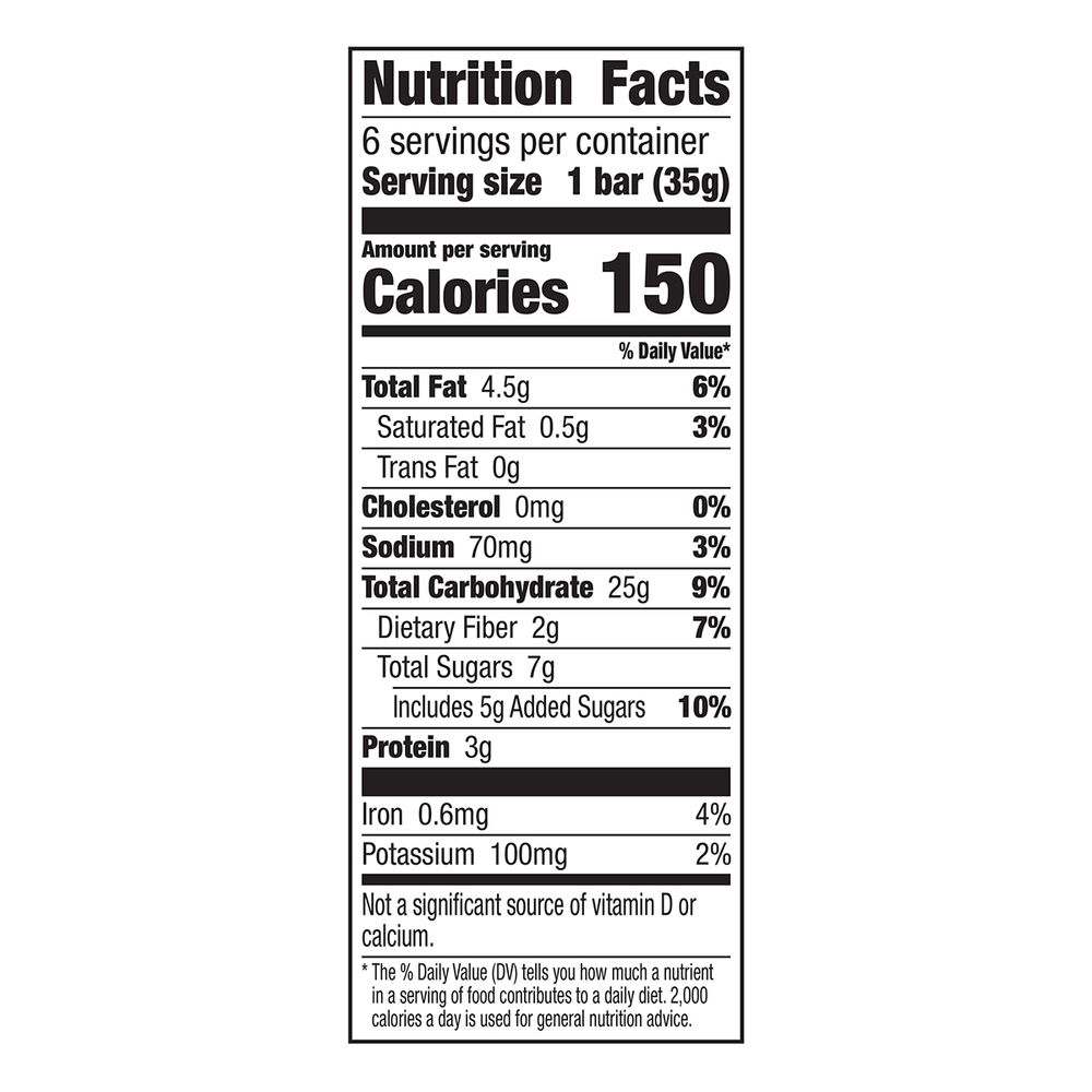 Nature Valley Granola Bar, Fruit & Nut, Trail Mix, Chewy-Nutrition-Facts