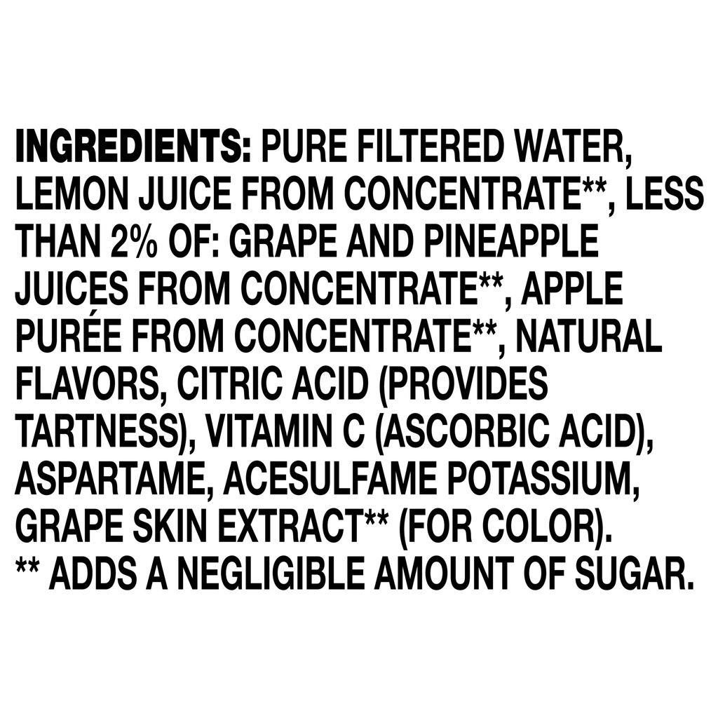 Minute Maid Fruit Punch, Zero Sugar-Ingredients