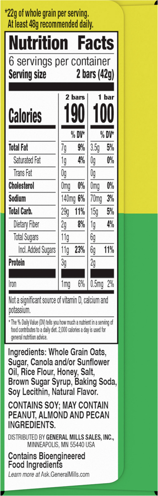 Nature Valley Granola Bars, Oats 'n Honey, Crunchy-Planogram-Right