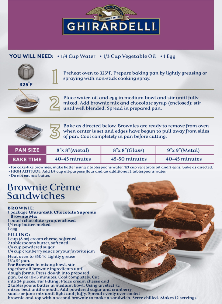Ghirardelli Chocolate Supreme Premium Brownie Mix