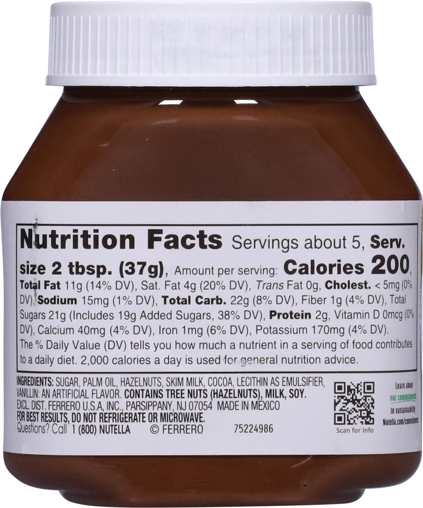 nutella label