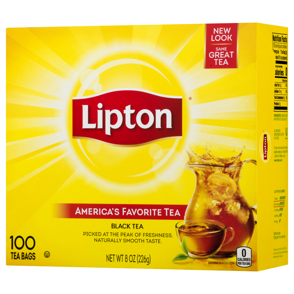 Lipton Black Tea, America's Favorite Tea, Smooth Flavor-Front-Right ...