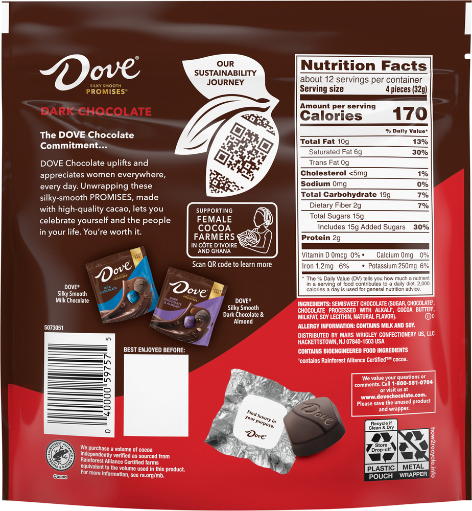 DOVE Dark Chocolate-Planogram-Back