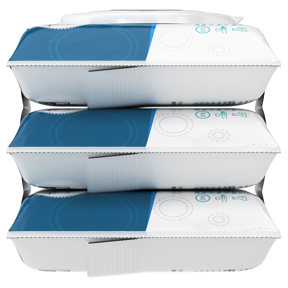 Tippy Toes Wipes, Flushable, Fragrance Free-Planogram-Left
