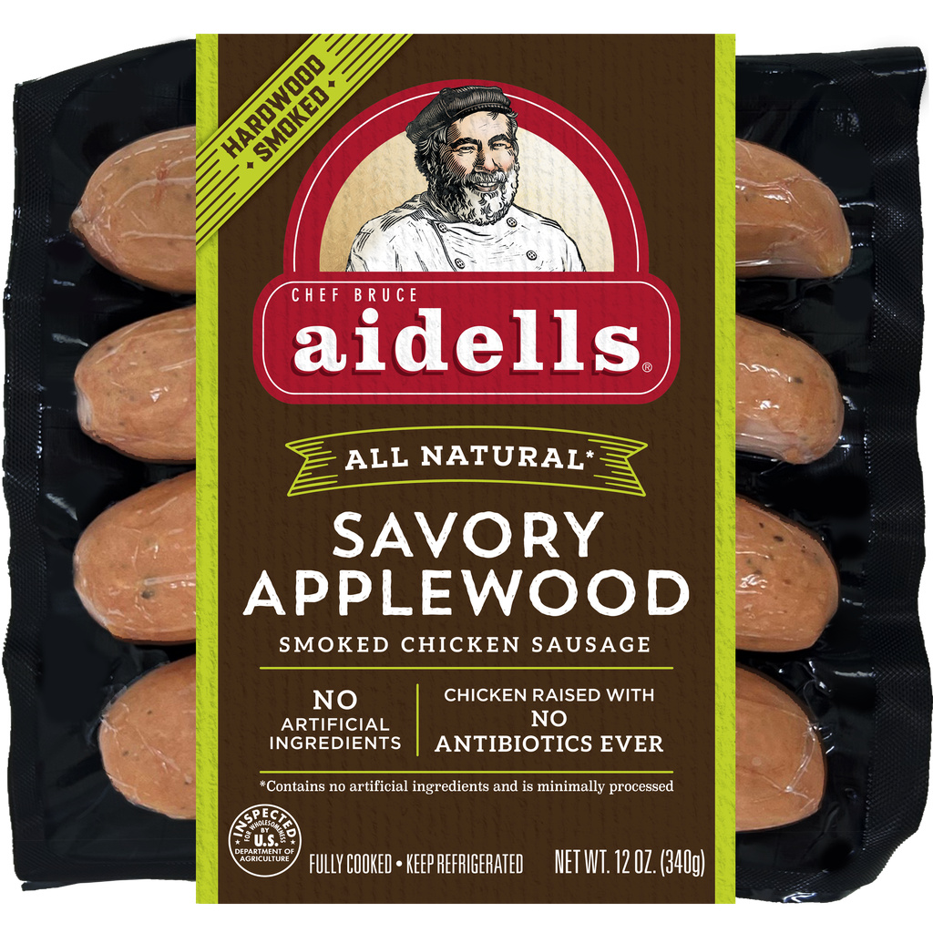 Aidells Smoked Chicken Sausage, Savory Applewood-Hero