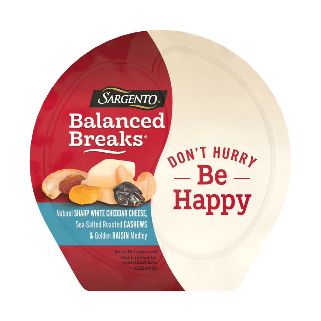 Sargento Balanced Breaks, Sharp White Cheddar Cheese/Cashews & Raisin ...