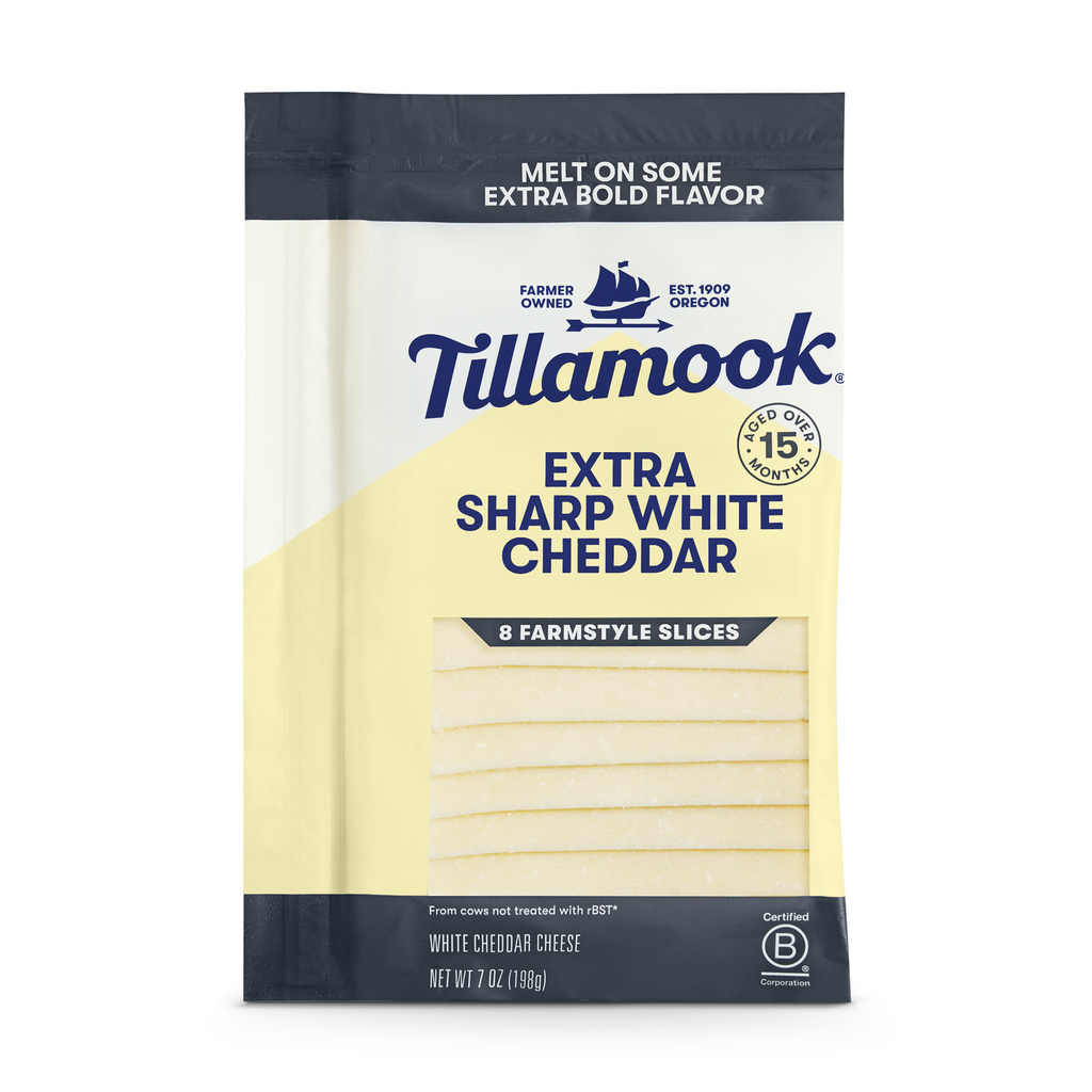 Tillamook Cheese, White Cheddar, Extra Sharp, Farmstyle Slices-Hero