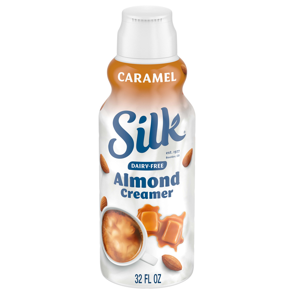 Silk Almond Creamer, Dairy-Free, Caramel-Hero