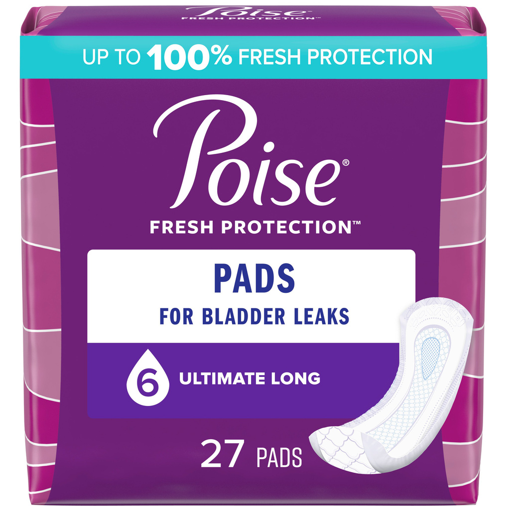 Poise Fresh Protection Pads, Ultimate, Long-Hero