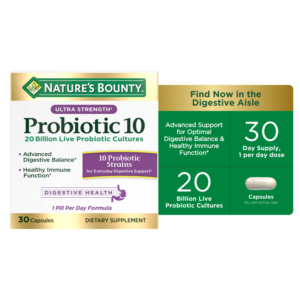 Nature's Bounty Probiotic 10, Ultra Strength, Capsules-Hero