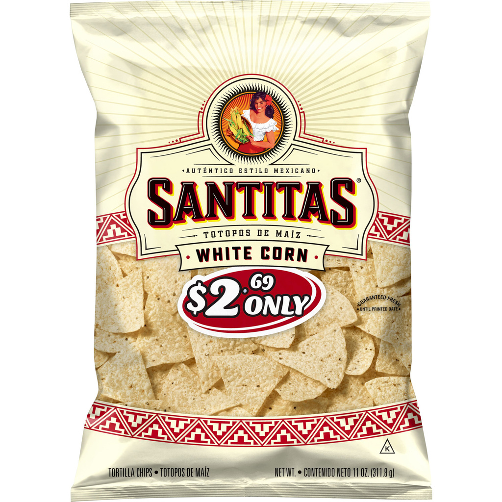 Santitas Tortilla Chips White Corn 11 Oz-Hero