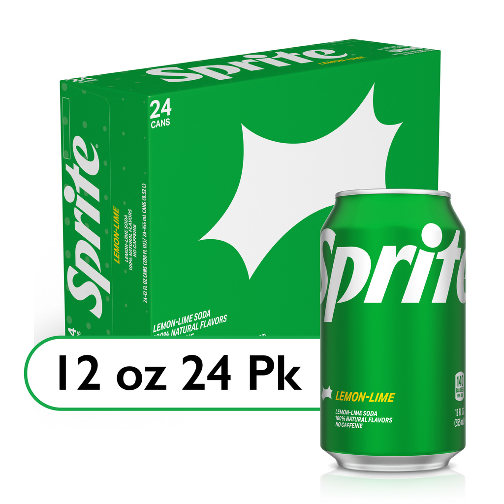Sprite Lemon-Lime Caffeine Free Soda Soft Drink Cans-Hero