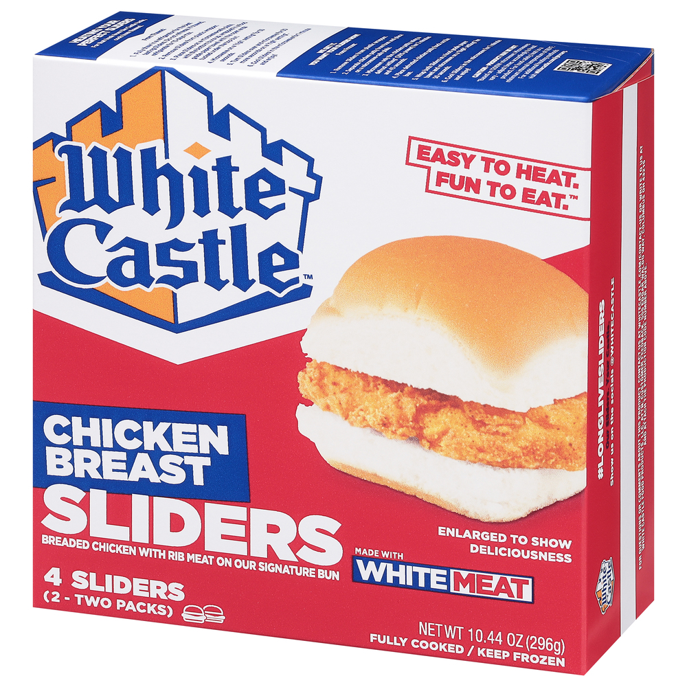 White Castle Sliders, Chicken Breast-Front-Right-Elevated